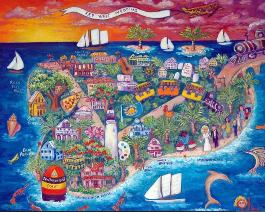Key West Wedding by Fran Decker (Prints only) | Key West Art Center ...
