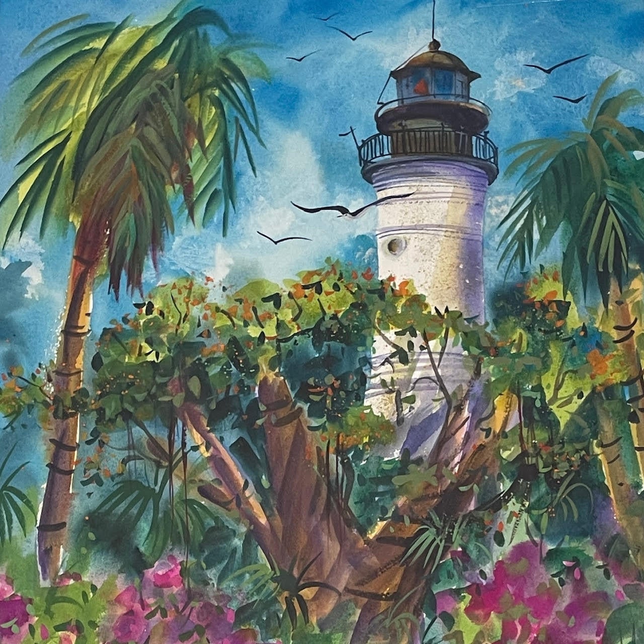 Key West Lighthouse by Martha dePoo | Key West Art Center, Inc ...